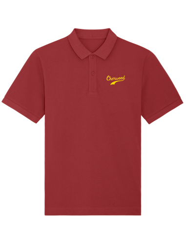 Polo Rouge Homme Brodé Cherwood Signature en coton
